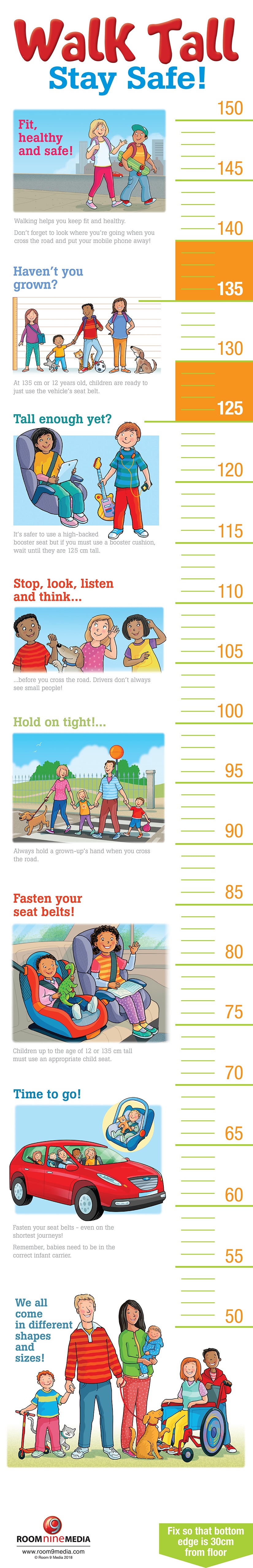 Walk tall – stay safe height chart — Room9media
